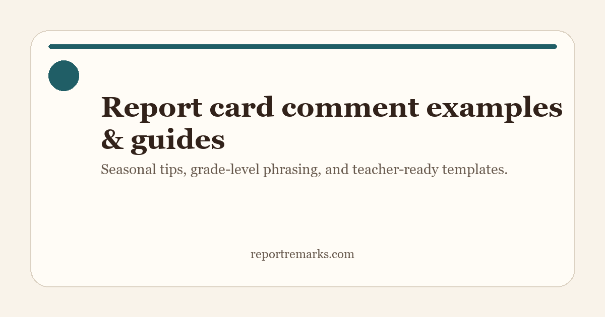 4th grade report card comments: examples and templates | ReportRemarks